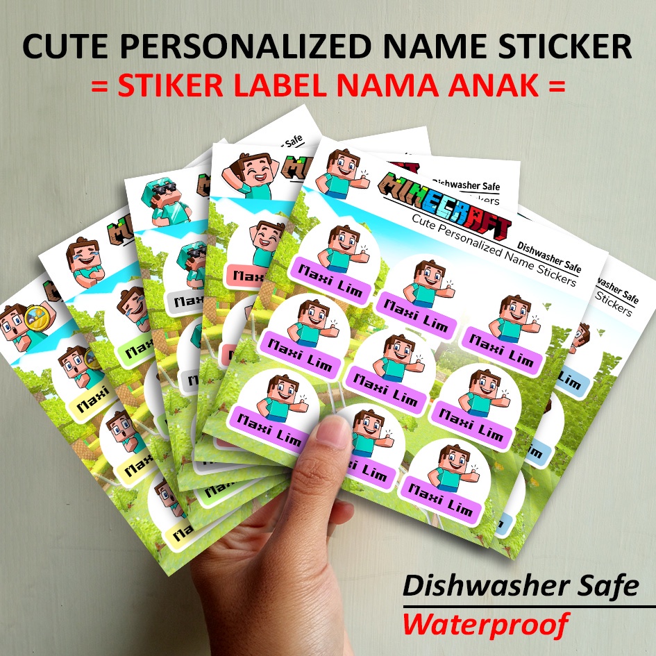 Jual STIKER LABEL NAMA ANAK CUSTOM STICKER NAME TAG LABEL KUSTOM SERI ...