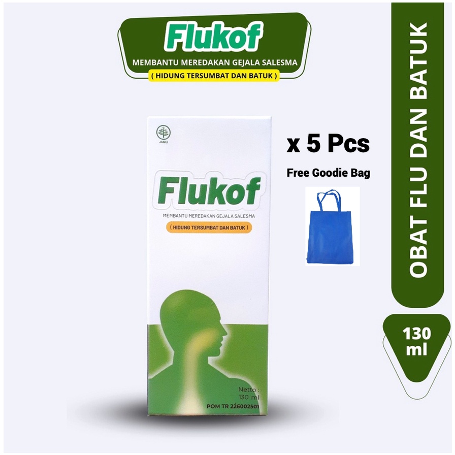 Jual Flukof Paket 5 Pcs Obat Meriang, Hidung Tersumbat Dan Batuk (Free ...