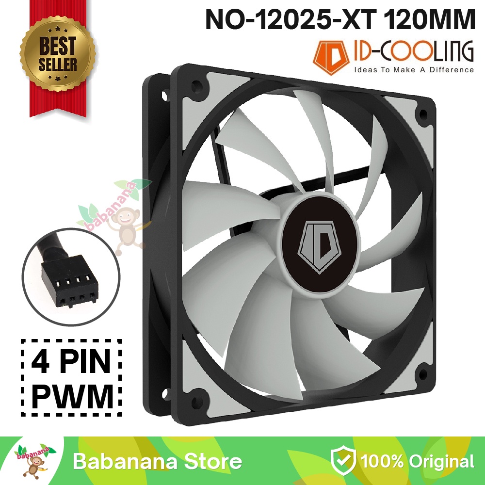 Jual Fan ID cooling 120mm NO-12025-XT pwm 4 pin casing pc kipas ...