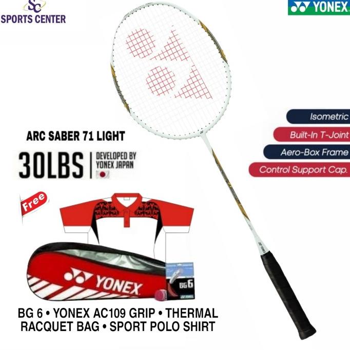 Jual Full Set Raket Badminton Yonex Arcsaber / Arc Saber 71 light 5U G5 ...