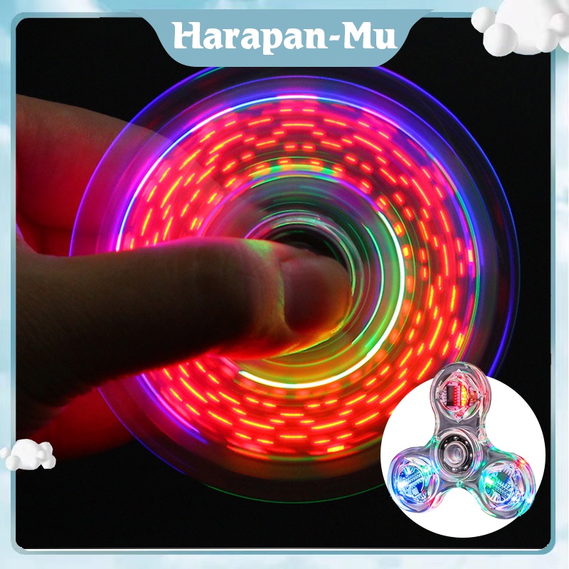 Jual Fidget Spinner Led Hand Top Gyroscope Spinners Glowing Fidget Hand ...