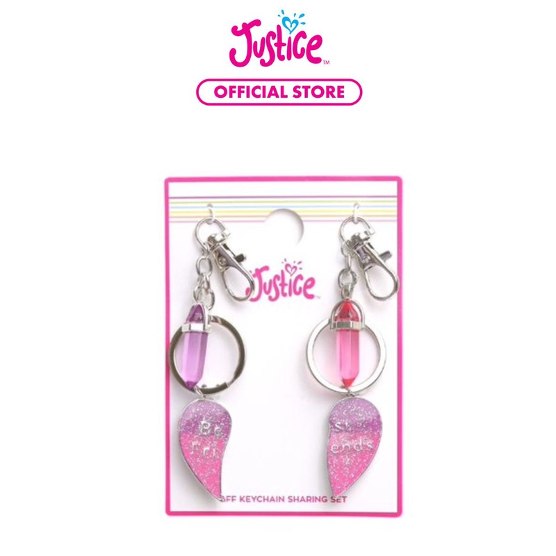 Jual Justice Girls 2Pack Heart Breakaway Key Chain - Gantungan Kunci ...