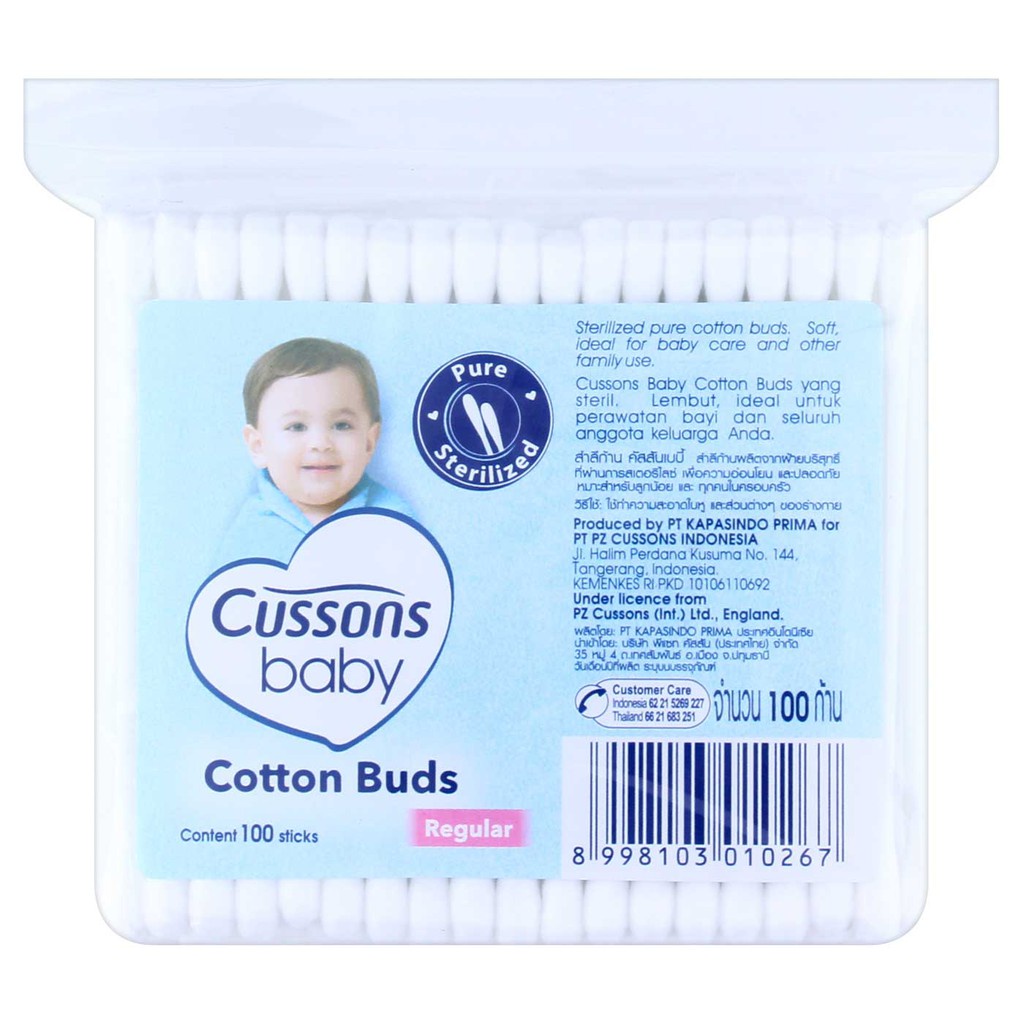 Jual CUSSONS BABY COTTON BUDS 50s 100s REGULER EXTRA FINE STICK BATANG ...