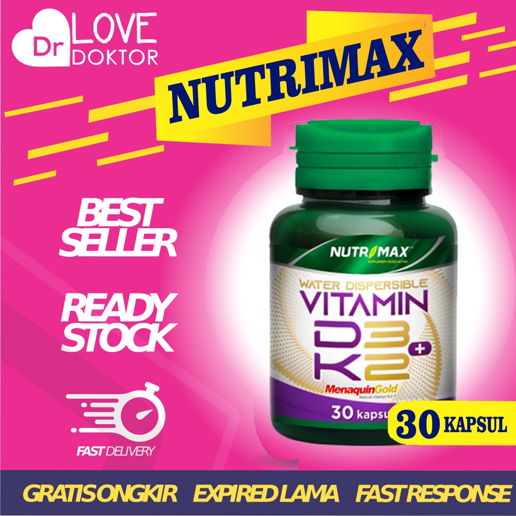 Jual NUTRIMAX VITAMIN D3 + K2 VIT D 400 IU K2 40 MCG TULANG GIGI GUSI ...