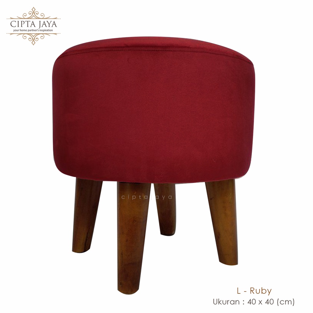 Jual Cipta Jaya - Kursi Stool Bulat Puff Sofa Minimalis Modern ...