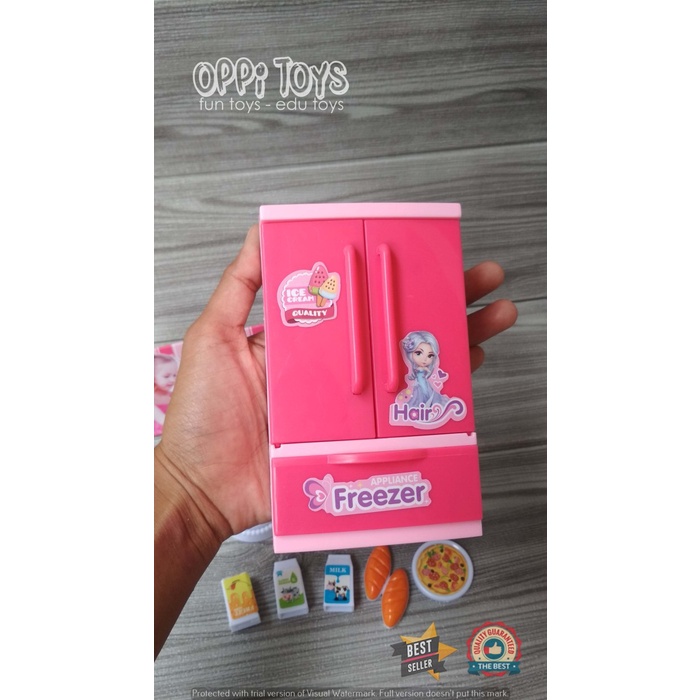Jual Mainan Anak Kulkas Mini Menyala Dan Bunyi - Kulkas Freezer Mini ...