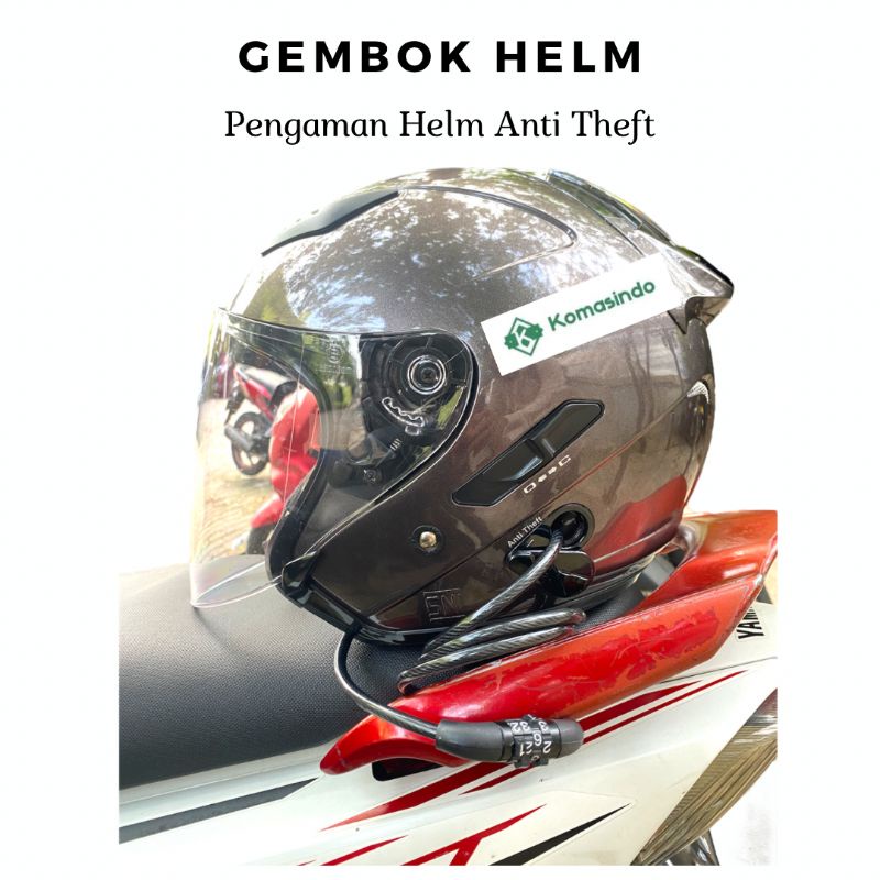 Jual Kunci helmet gembok helm kode sandi pengaman helmet anti theft ...