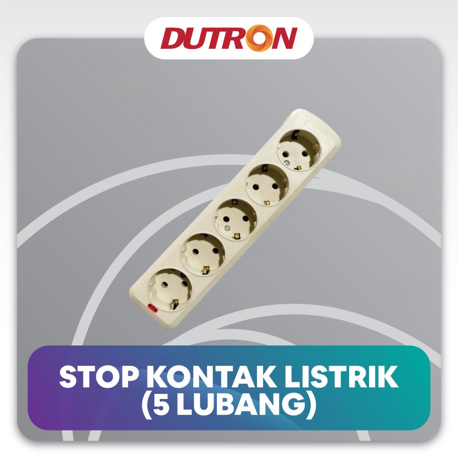 Jual DUTRON Stop Kontak Arde 5 Lubang Terminal Arde Colokan DV-SKL-50 ...