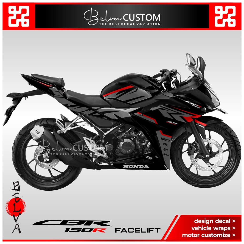 Jual Striping CBR 150 R Facelift Livery Fireblade Racing - Stiker Motor Honda CBR 150 K45G/K45N ...