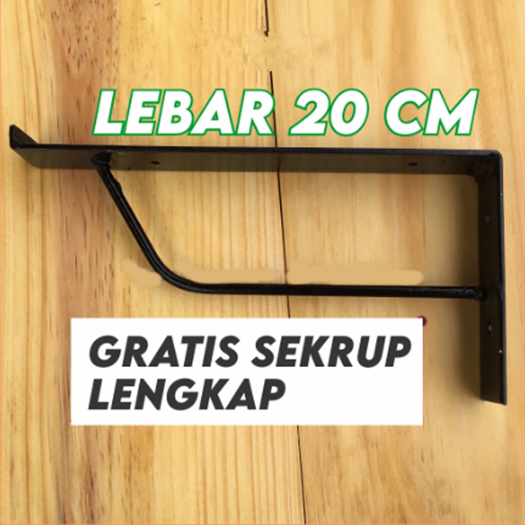 Jual Bracket Besi Penyangga Rak Papan | Siku Ambalan Dinding Melayang ...
