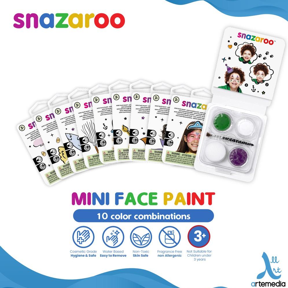 Jual Cat Muka Snazaroo Mini Kit Face Body Paint Color Set | Shopee ...