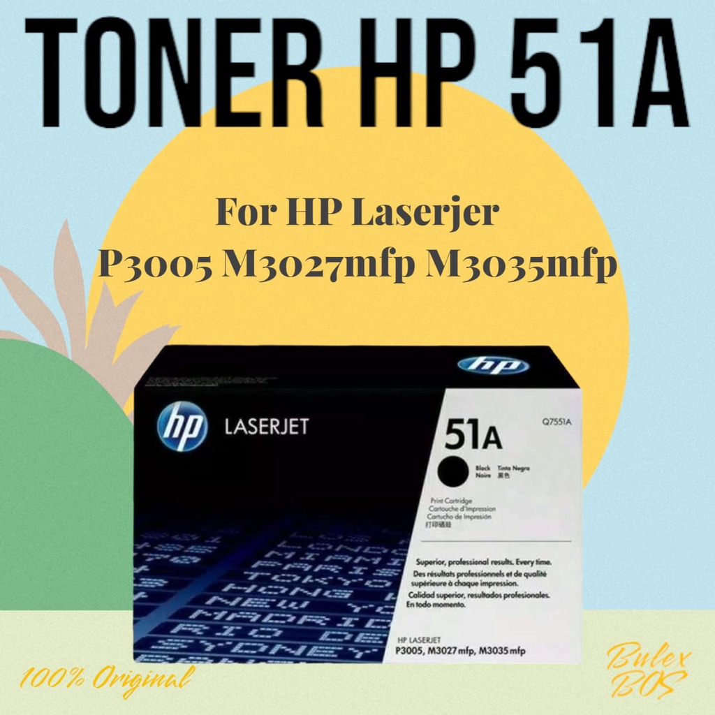 Jual Toner HP 51A BLACK LaserJet HP ORIGINAL (Q7551A) | Shopee Indonesia