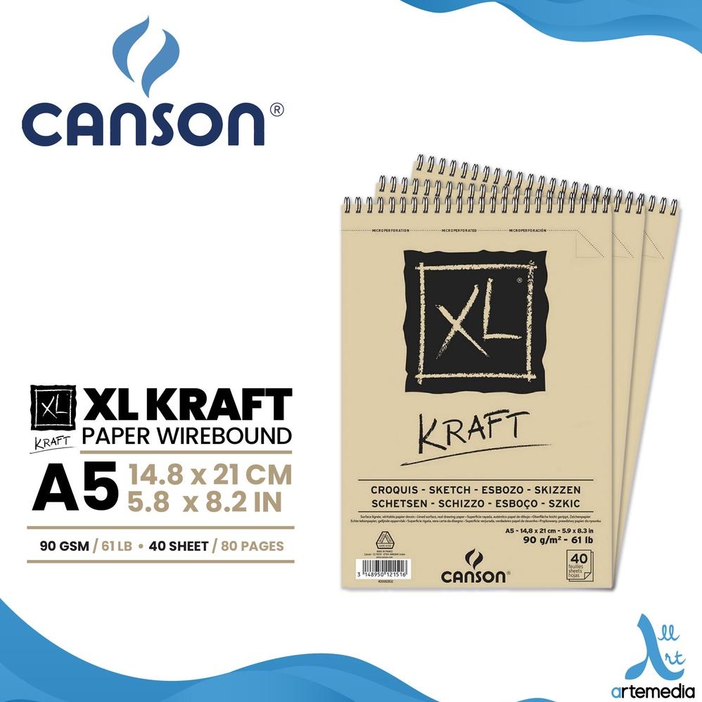 Canson XL Kraft Papierblok - 40 Vellen - A5 | Be Creative Shop