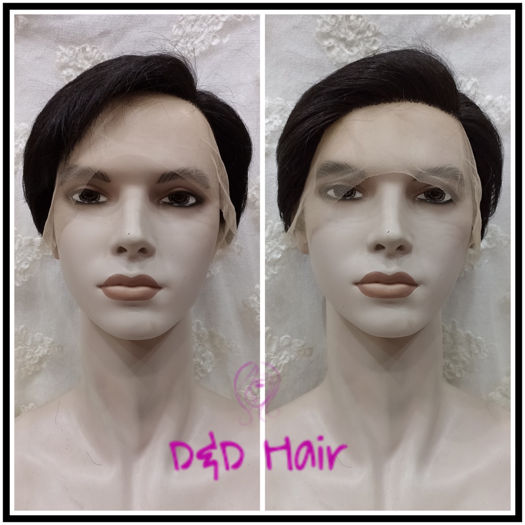 Jual Wig Pria - Front Lace Wig - D&D16002 - Black - Wig Korea | Shopee ...