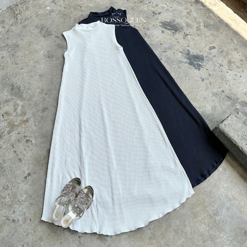 Jual INNER DRESS PLISKET PREMIUM /SLEEVELESS LONG DRESS/INNER PLISKET ...