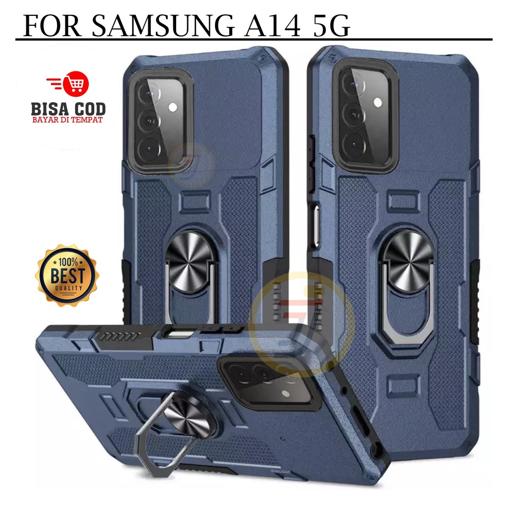 Jual Casing Hard Case Untuk Samsung Galaxy A14 5G Ring Armor Robot Case Kickstand Hybrid/Ring ...