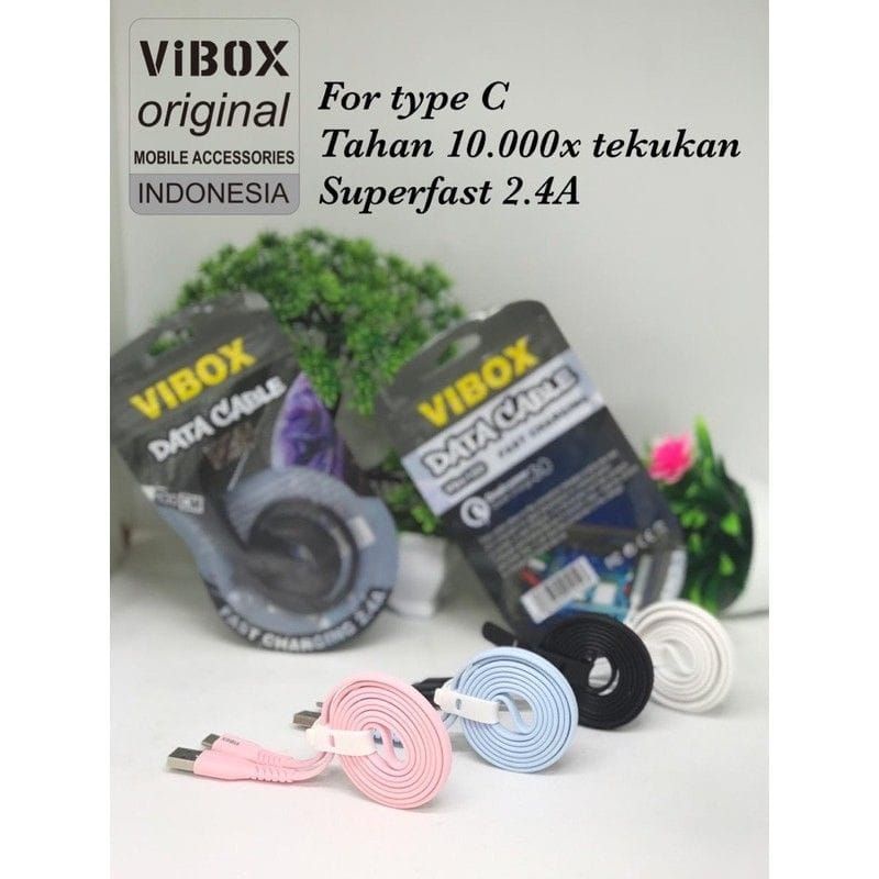 Jual SS Kabel Data VIBOX TYPE-C 200CM Kabel Charger VIBOX USB TYPE C 2M ...