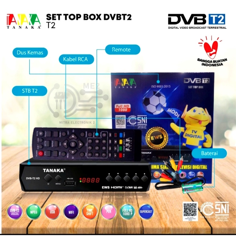 Jual Set top box tv digital TANAKA T2 Jurassic HD DVBT2 New produk ...