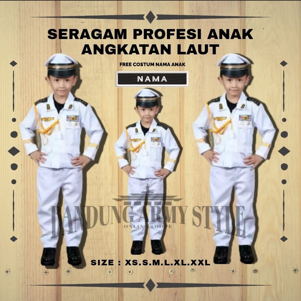 Jual PROFESI ANAK / AGKATAN LAUT ANAK / SERAGAM AL ANAK / SERAGAM ...