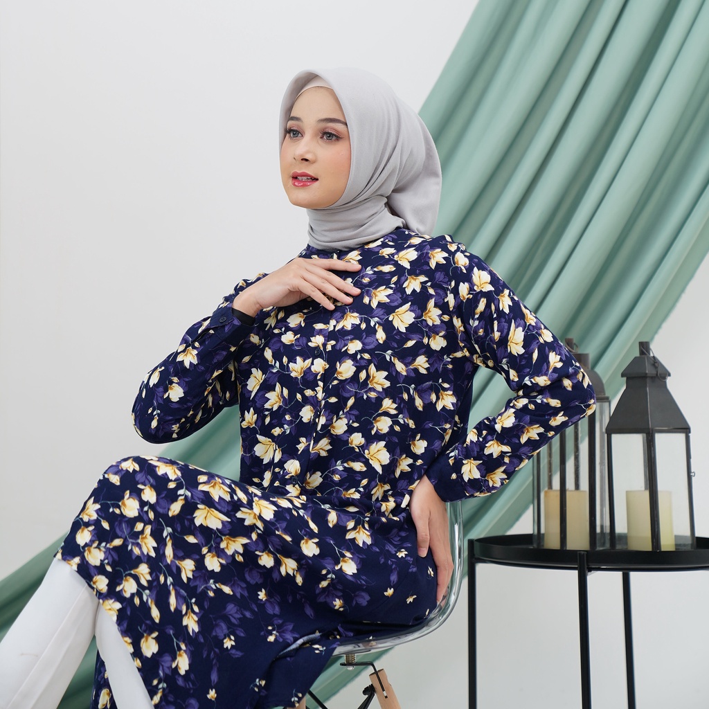 Jual LONG TUNIK RAYON VISCOSE PREMIUM BUSUI/TUNIK RAYON MOTIF TERBARU ...