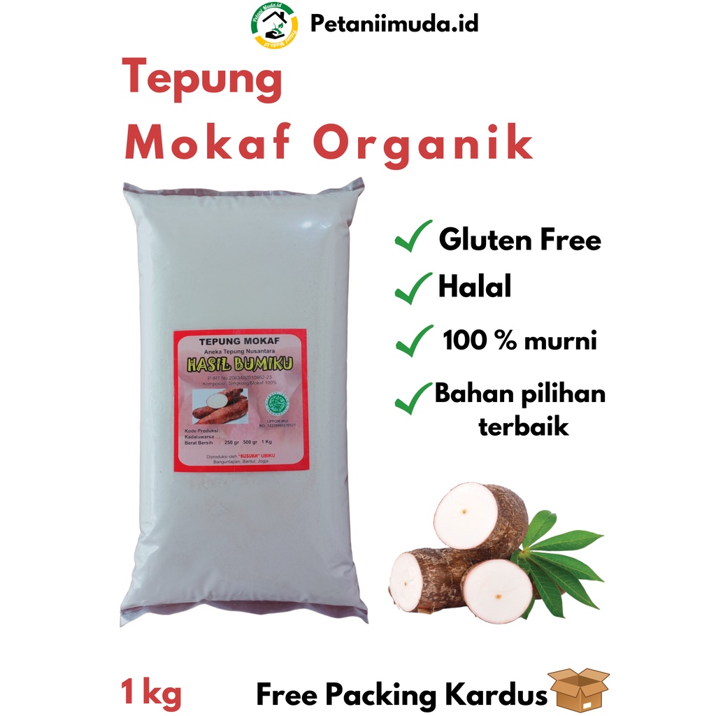 Jual Mokaf Organik 1 KG/Modified Cassava Flour/Tepung Mokaf Organik ...