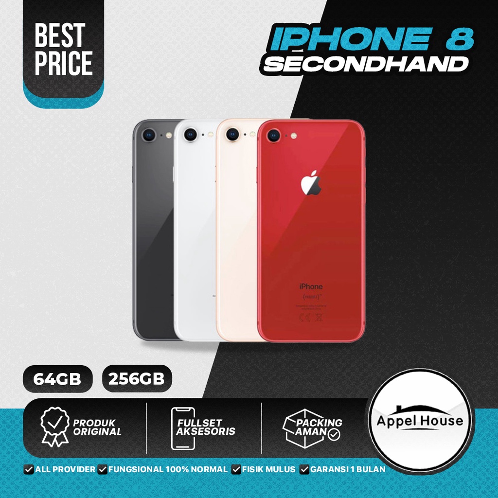 Jual iPhone 8 64GB/256GB Bekas Second Original 100% | NORMAL MULUS ...