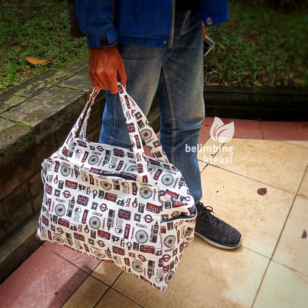 Jual Travel Bag Jumbo Tas Baju Pakaian Besar Multifungsi Bahan Kanvas ...