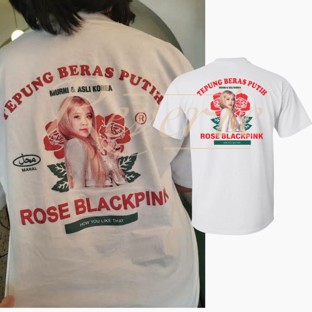 Jual TSHIRT KAOS TEPUNG BERAS ROSE BLACKPINK BAJU PARODI MEME BLACK PINK KONSER BORN TOUR 2023 ...