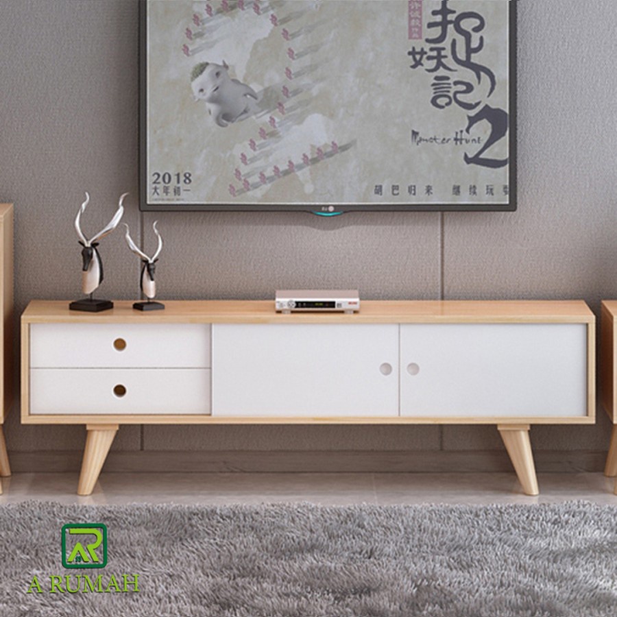 Jual Meja Tv, Tv Cabinet Modern Minimalis Ruang Tamu Kayu Solid A Rumah ...