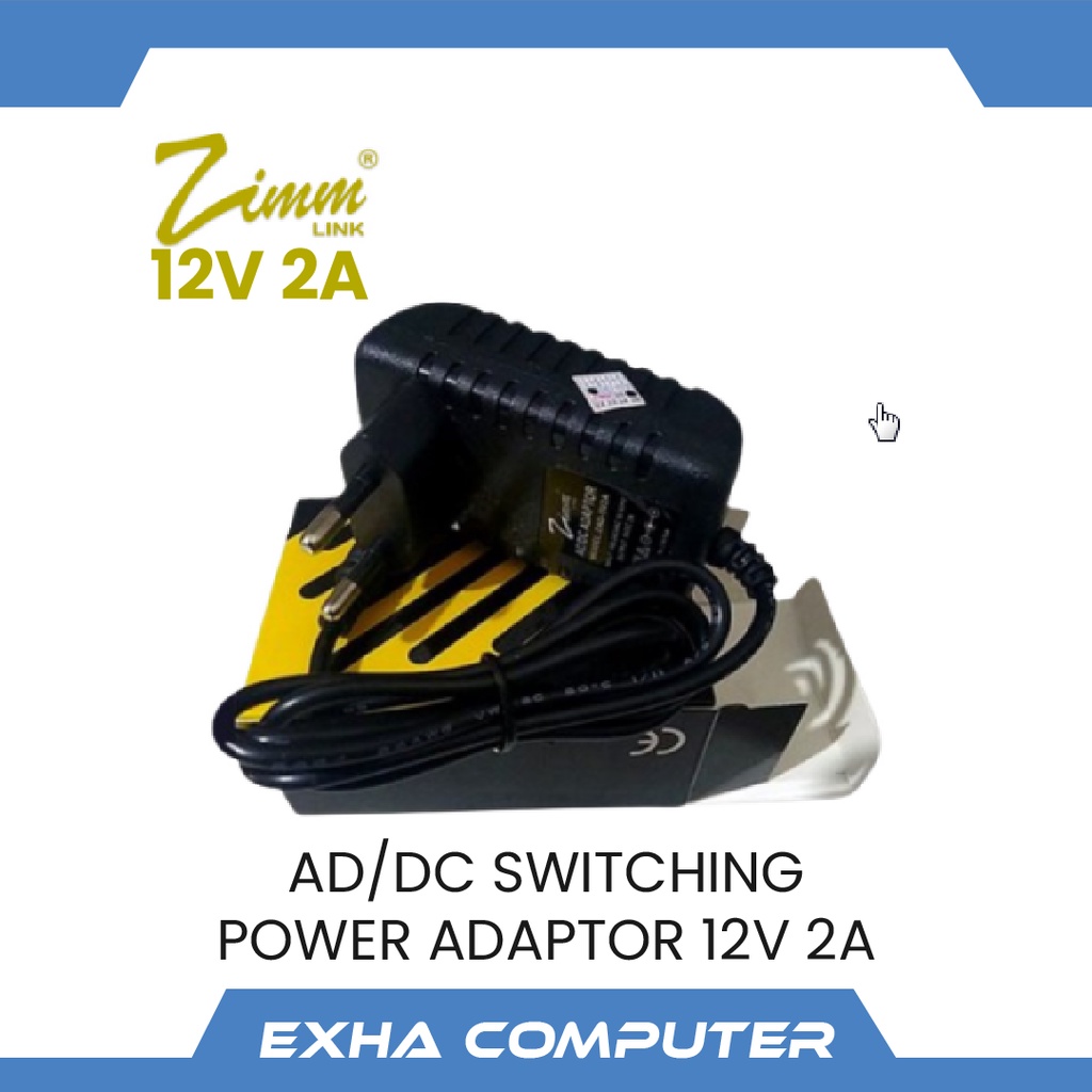 Jual Adaptor DC 12V 2A Zimmlink Adaptor - 12V 2A dan 9V 2A | Shopee Indonesia