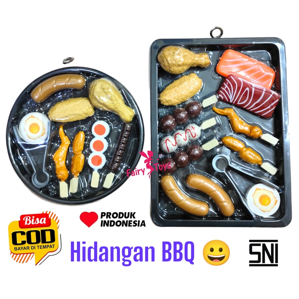 Jual Mainan BBQ Hidangan Sate Daging Ayam Sosis Telor | Shopee Indonesia