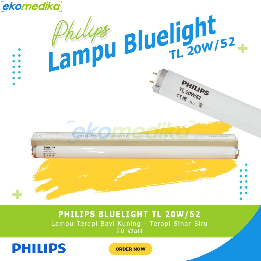 Jual Philips Bluelight TL 20W/52 / Lampu Terapi Bayi Kuning 20 Watt ...