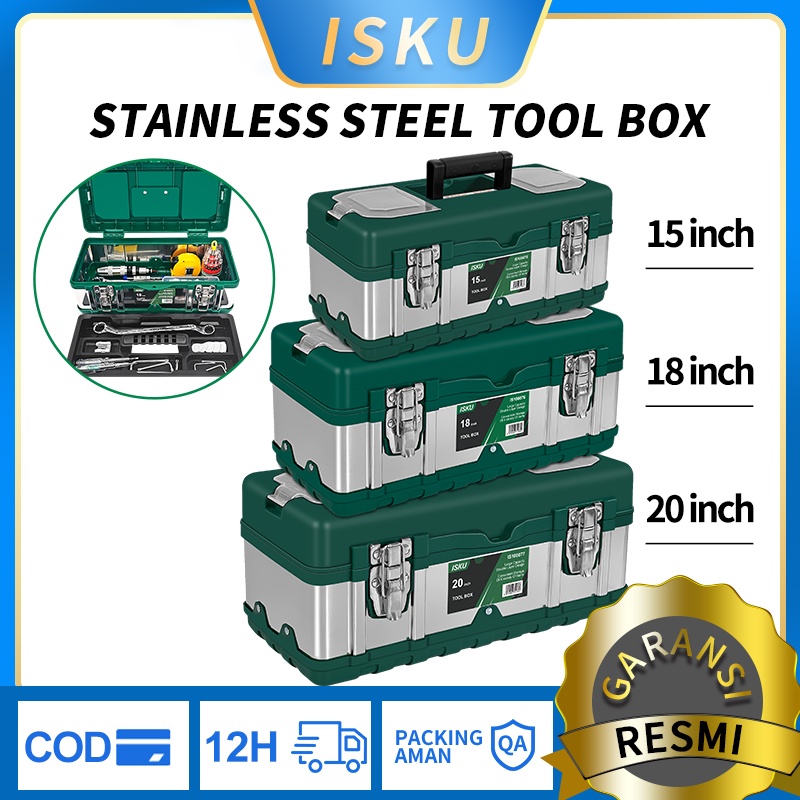 Jual ISKU Tool Box 15-20'' Besi Baja Kotak Perkakas besar 20inch ...