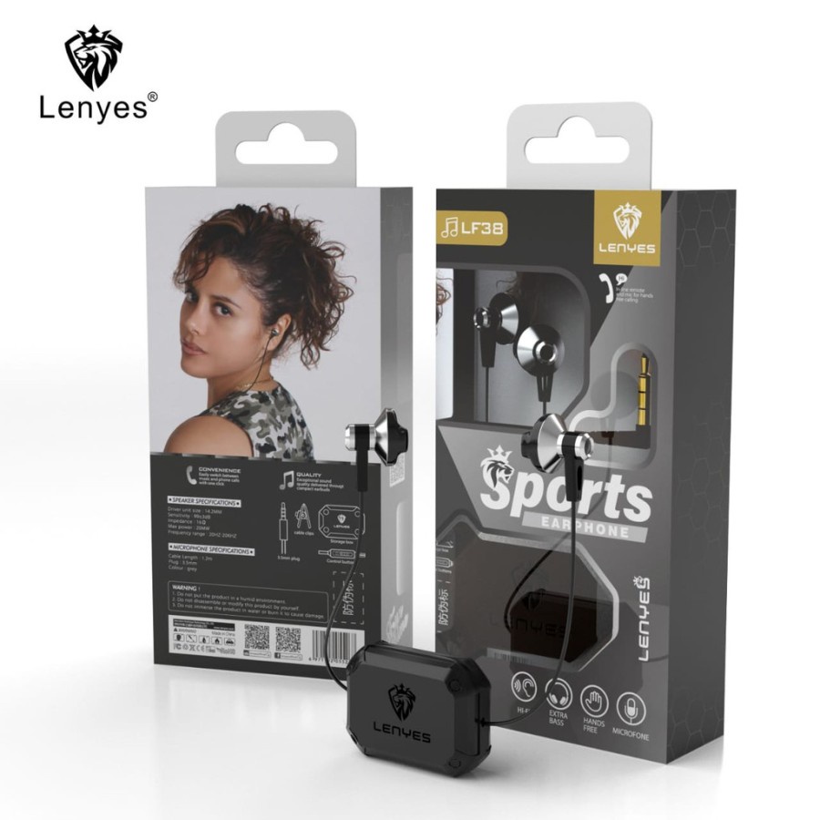 Jual LF-38 - Headset LENYES Original LF38 BESI Handsfree Earphone HF ...