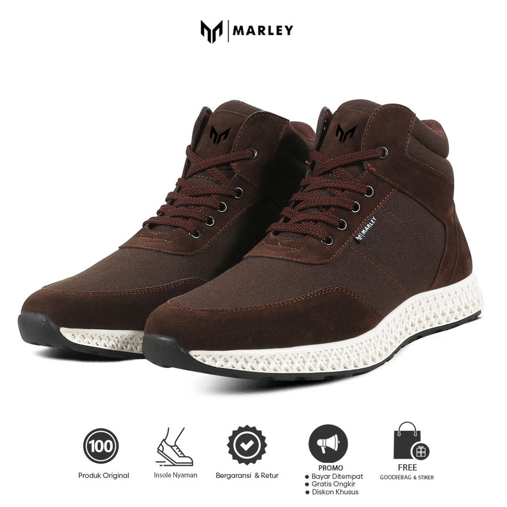 Jual Marley Sepatu Sneakers Boots Pria Kets Sport Casual - Devin 01 ...