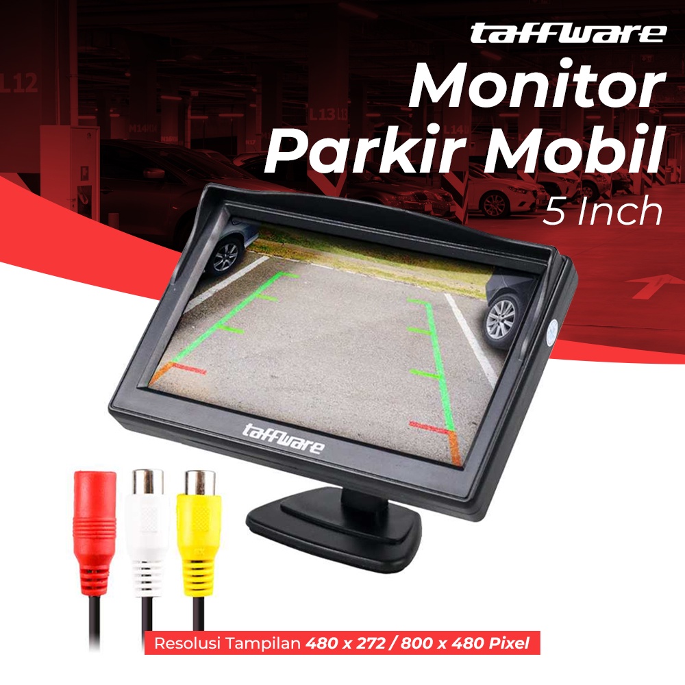 Jual Taffware Monitor Rear View Parkir Mobil TFT LCD 5 Inch | Shopee ...