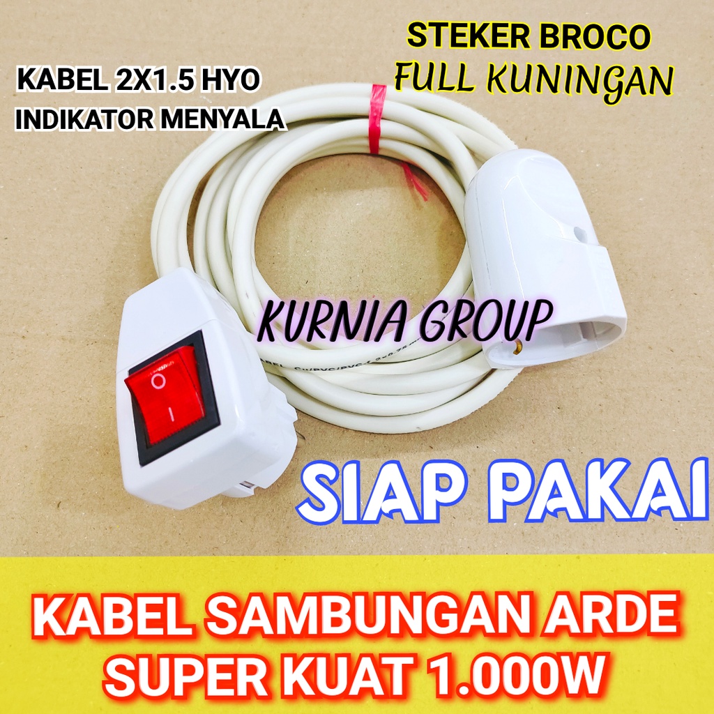 Jual Kabel Sambungan Jek Arde Extension Contra Broco Stop Kontak ...