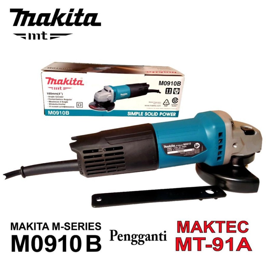 Jual MAKITA M0910B mesin gerinda gurinda tangan 4" M 0910 B angle ...