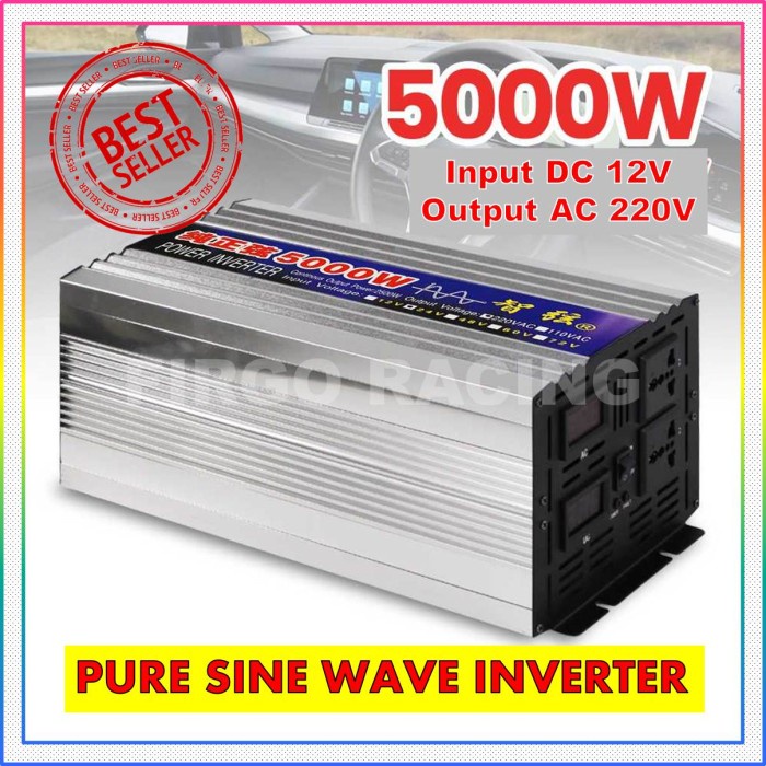 Jual Power Inverter Pure Sine Wave DC 12V to AC 220V 5000 Watt | Shopee Indonesia