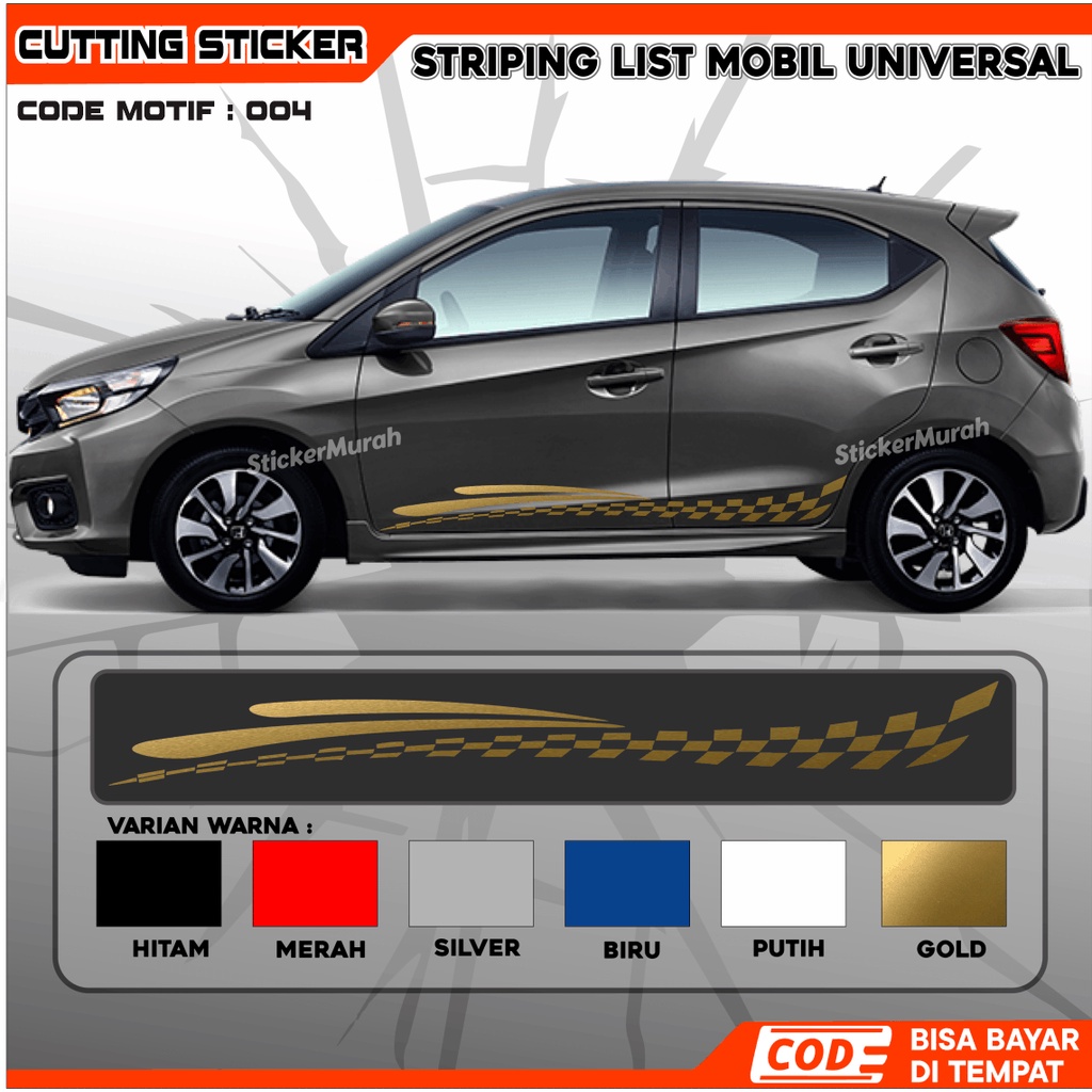 Jual Cutting Sticker Body Samping Code Motif 004 Mobil Universal Motif ...
