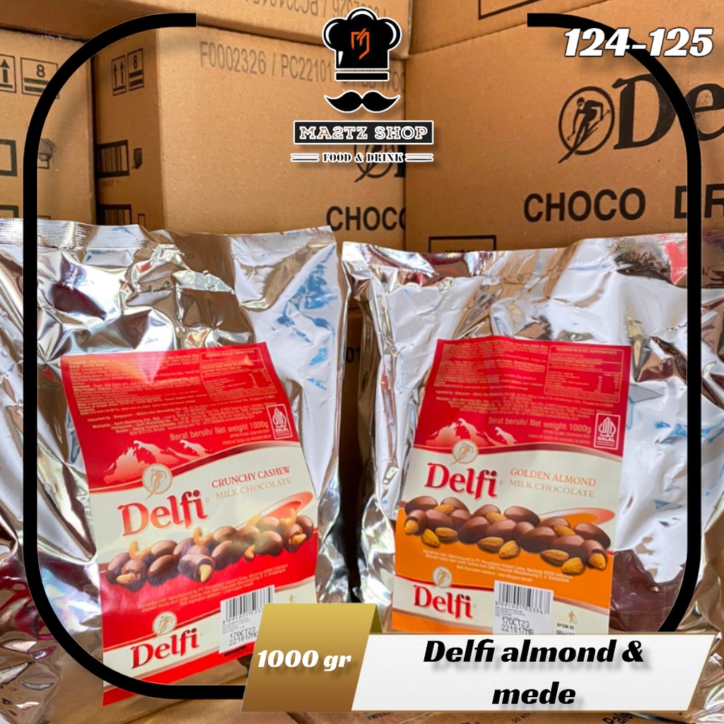 Jual Coklat Delfi Almond & Mede 1000 gr | Shopee Indonesia