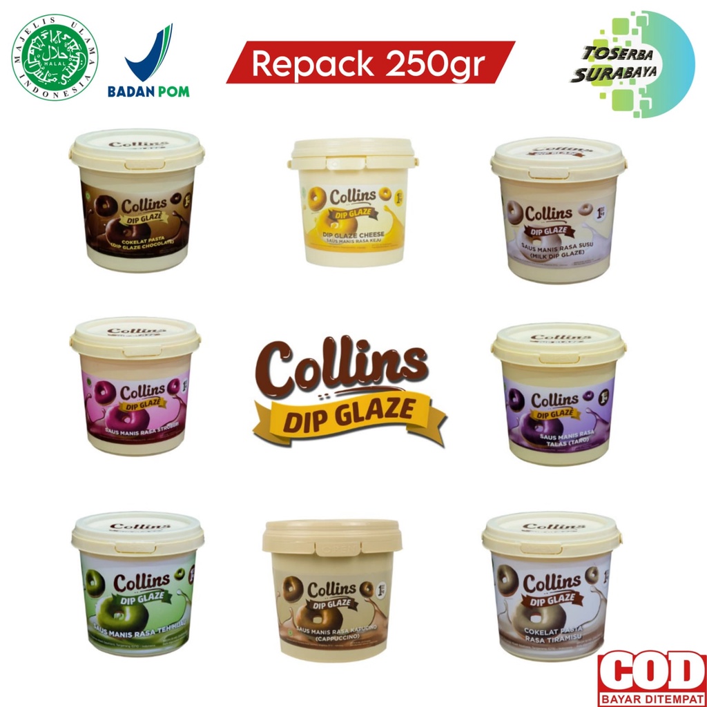Jual GLAZE COLLINS Repack 250gr - Collins Dip GLAZE Donat Topping ...