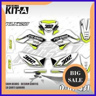Jual Stiker decal motor klx 150 s terbaru MOTIF SIMPLE SPORTY PUTIH ...