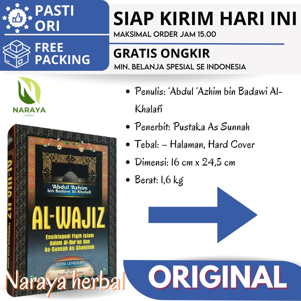 Jual ORIGINAL KITAB Terjemah Al Wajiz - Ensiklopedi Fiqih Islam ...