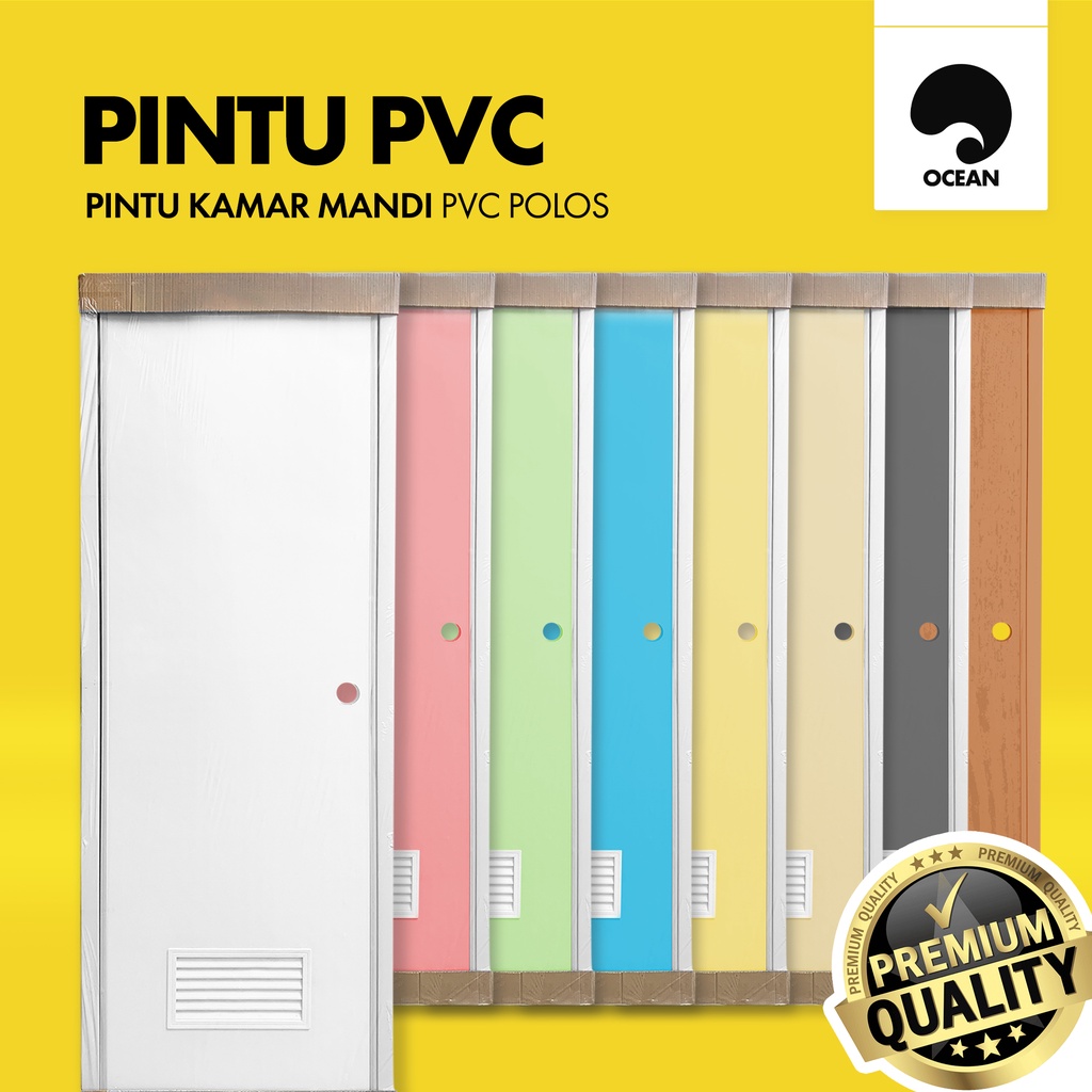 Jual PINTU KAMAR MANDI / PINTU PVC WARNA POLOS KOTAK GARIS | 1 SET ...