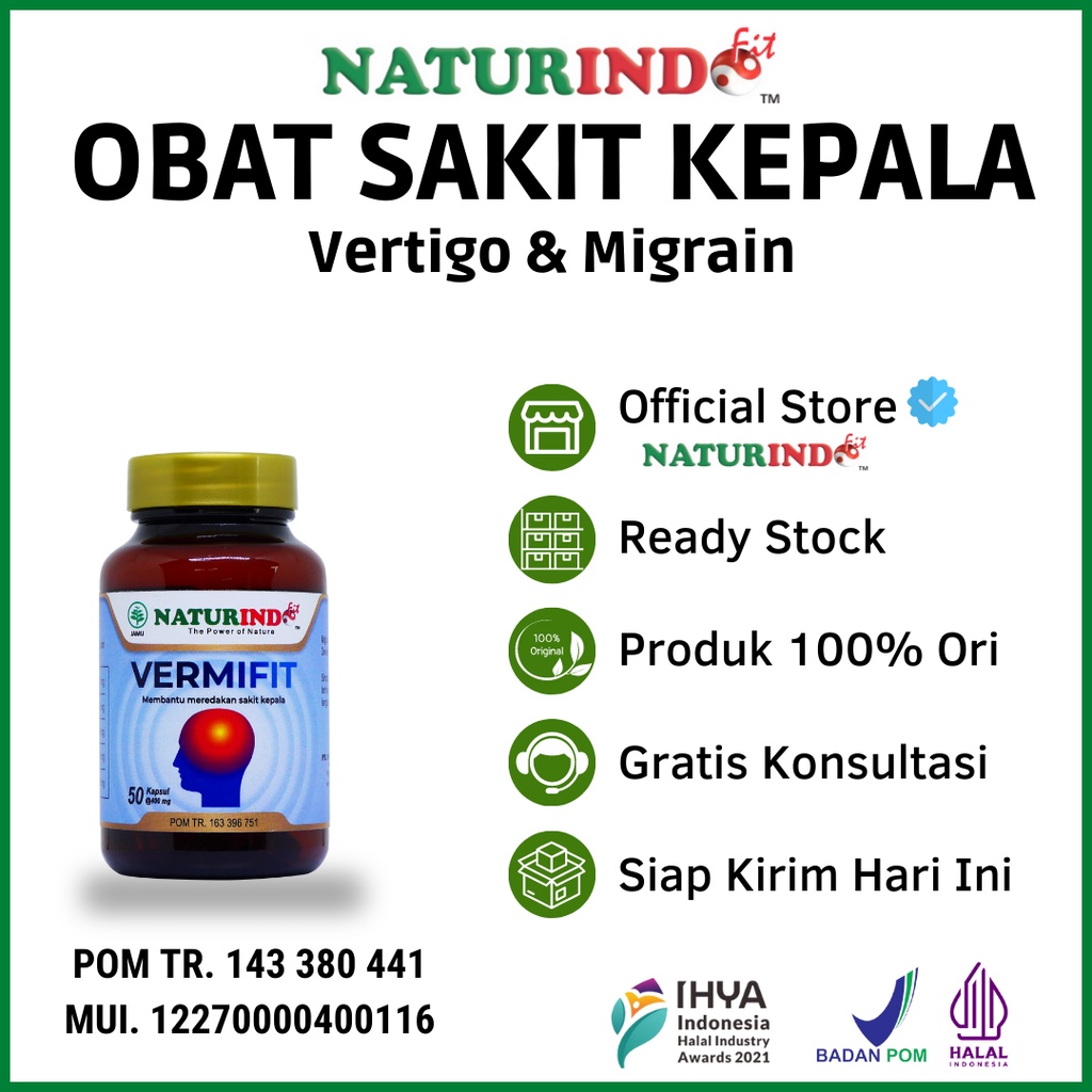 Jual Obat Vertigo Migren Migrain Sakit Kepala Sebelah, Belakang Pusing ...