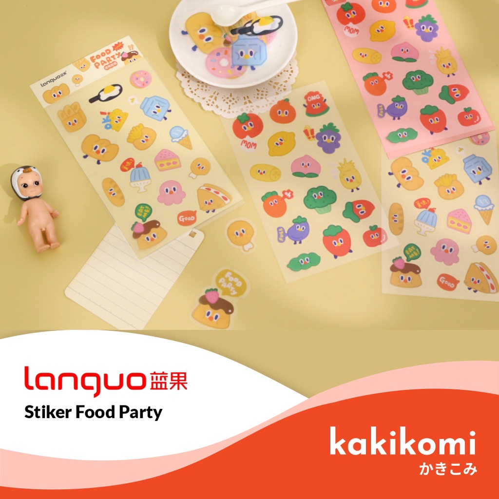 Jual Stiker PET 2x15pcs Languo Food Party Series PET Sticker | Shopee ...