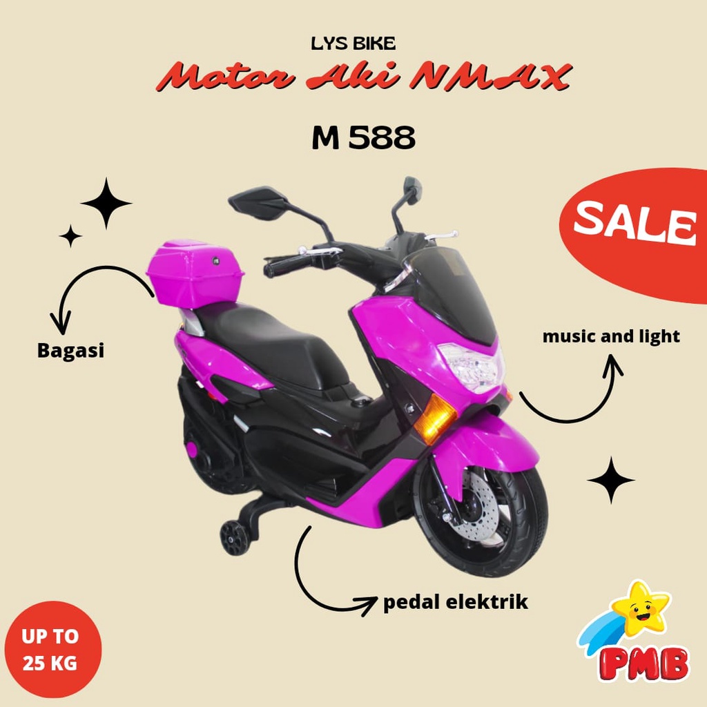 Jual Motor Aki PMB NMAX Matic M 588 / Mainan Motor Motoran Anak Cas ...