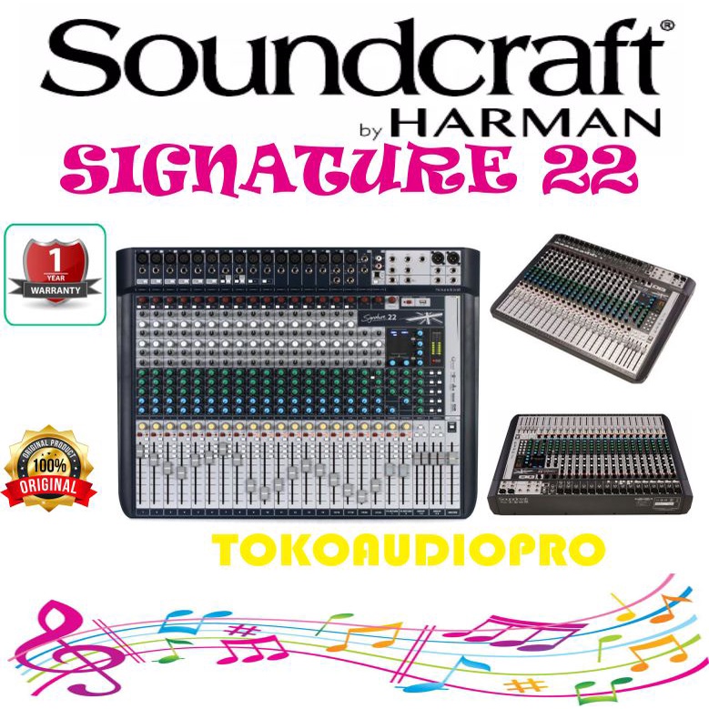 Jual Mixer Soundcraft Signature 22 Mixer and Audio Interface with ...
