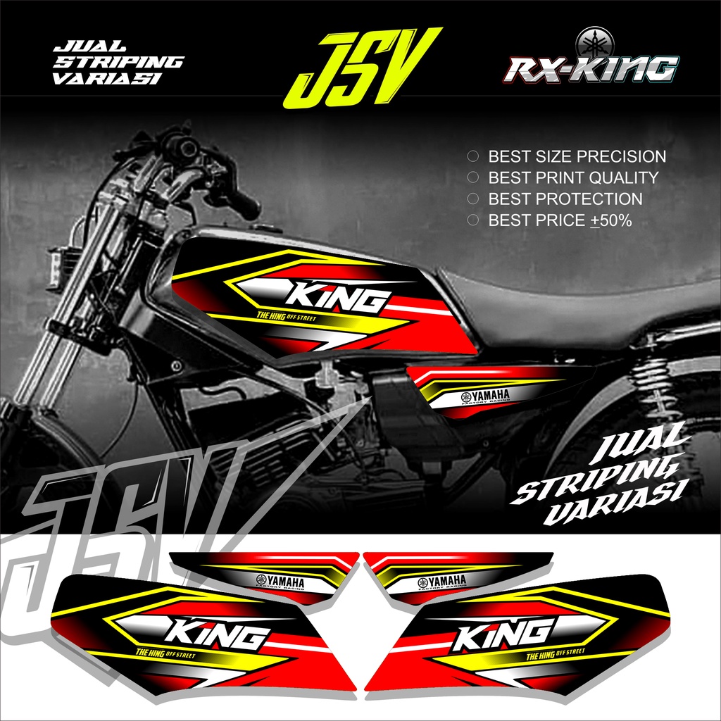 Jual Striping YAMAHA RX KING The King of Street Variasi Simple Stiker ...